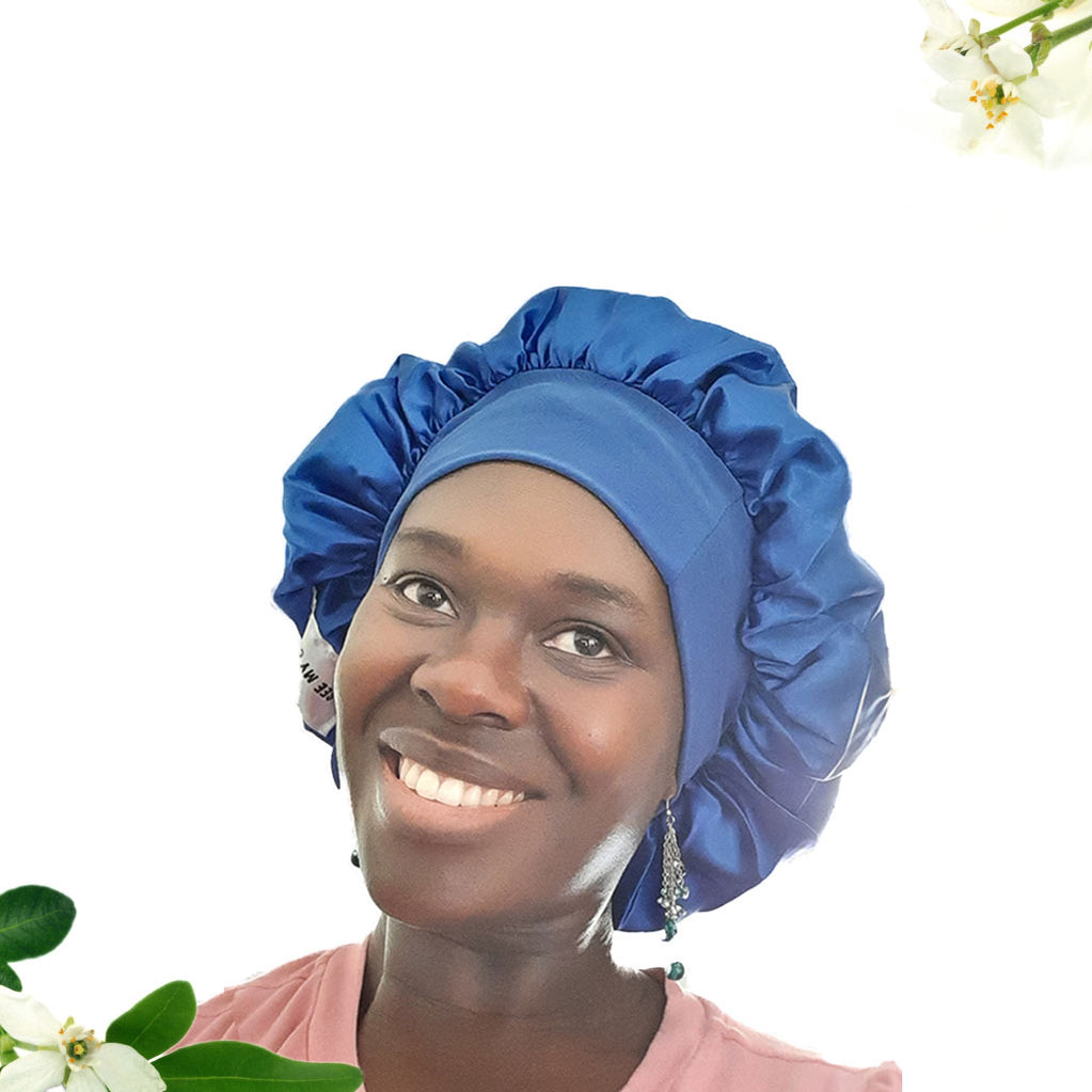 Satin Hair Bonnet | Curly Hair Care Routine - See My Curls